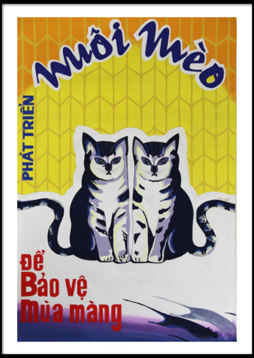 Breeding Cats To Protect Our Crops - Vietnam Propaganda Art Posters
